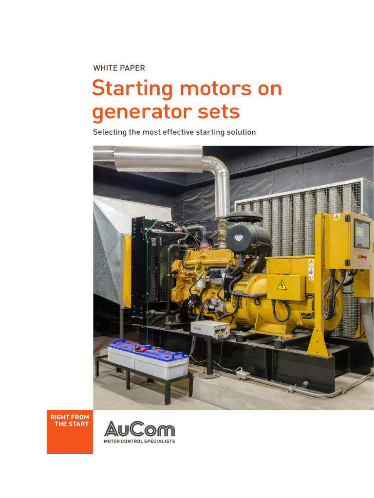 Starting Motors on Generators | PDF | Electric Motor | Electric Generator