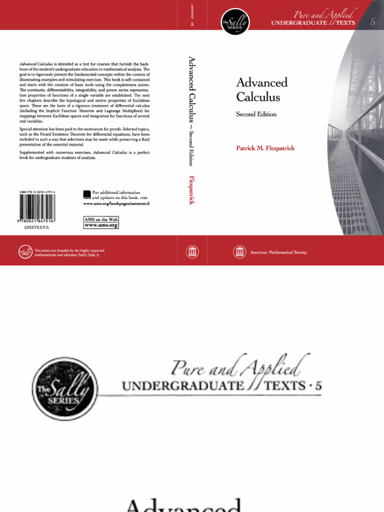 Advanced Calculus (Patrick M. Fitzpatrick) (Z-Library) | PDF