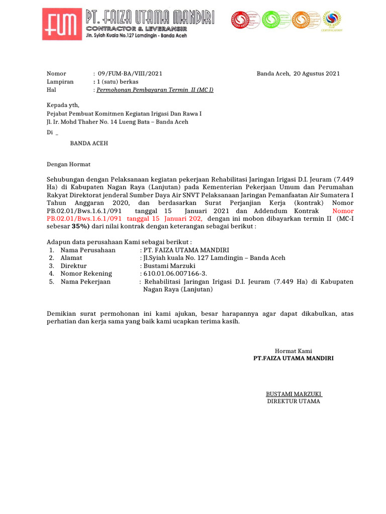 Permohonan Termin II | PDF