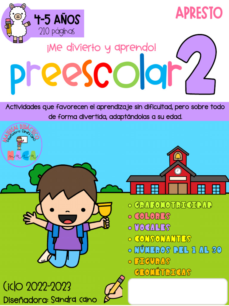 Actividades de Apresto para Preescolar | PDF | Educación de la primera ...