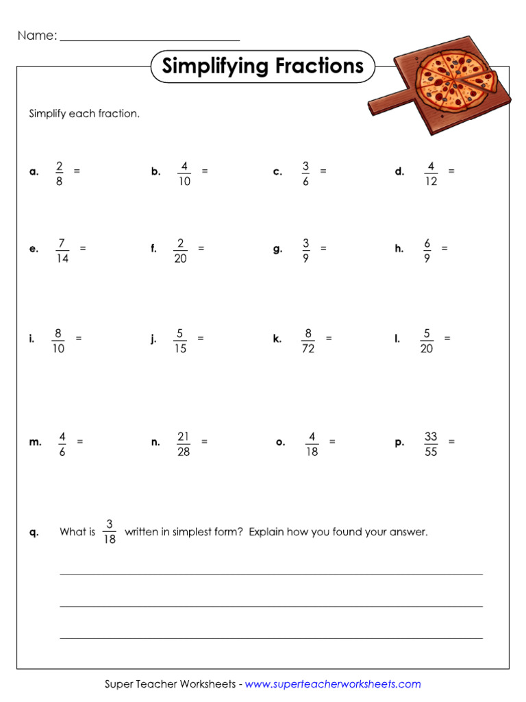 Simplifying Fractions Guide | PDF