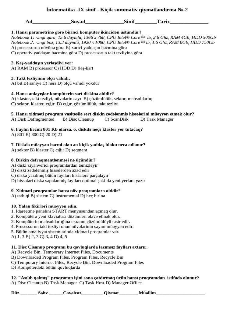 İnformatika - IX - KSQ + 2 | PDF