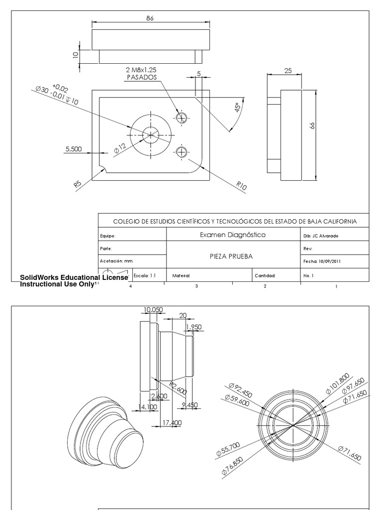 Ejercicios de SolidWorks para Practicar | PDF