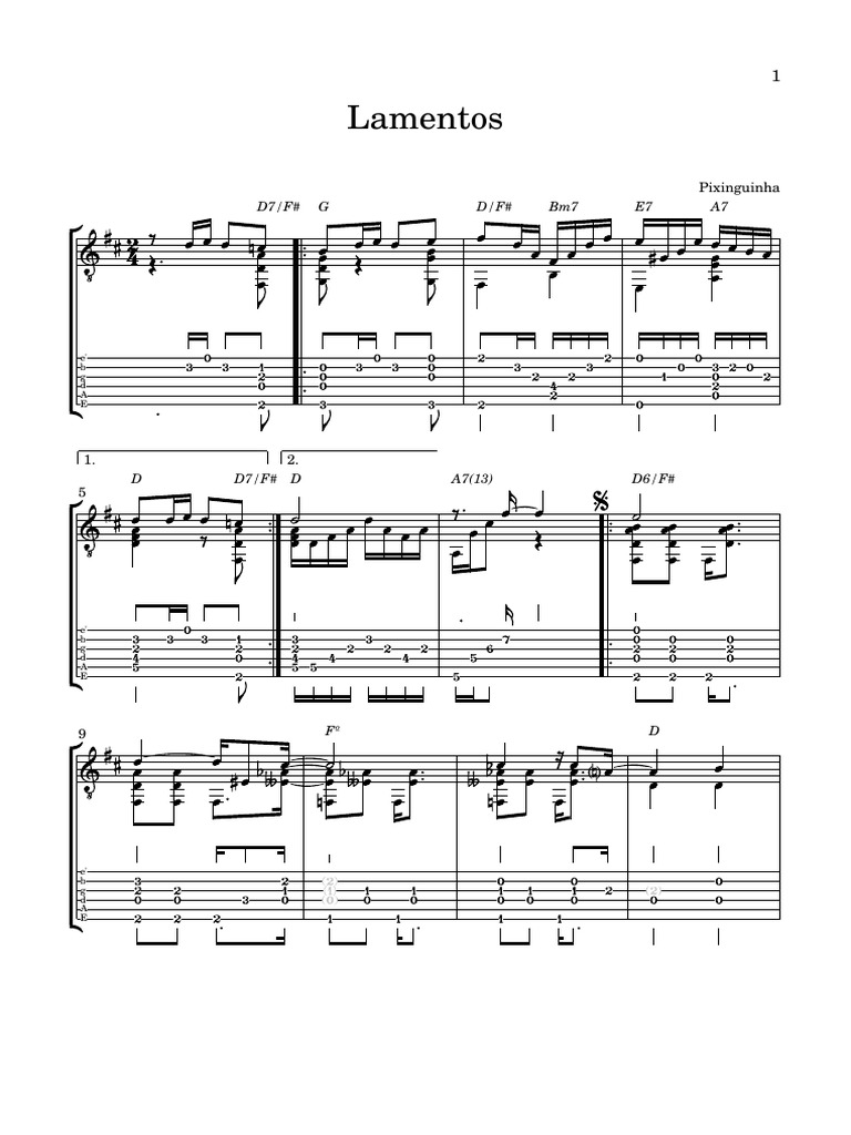 Lamentos (Pixinguinha) | PDF