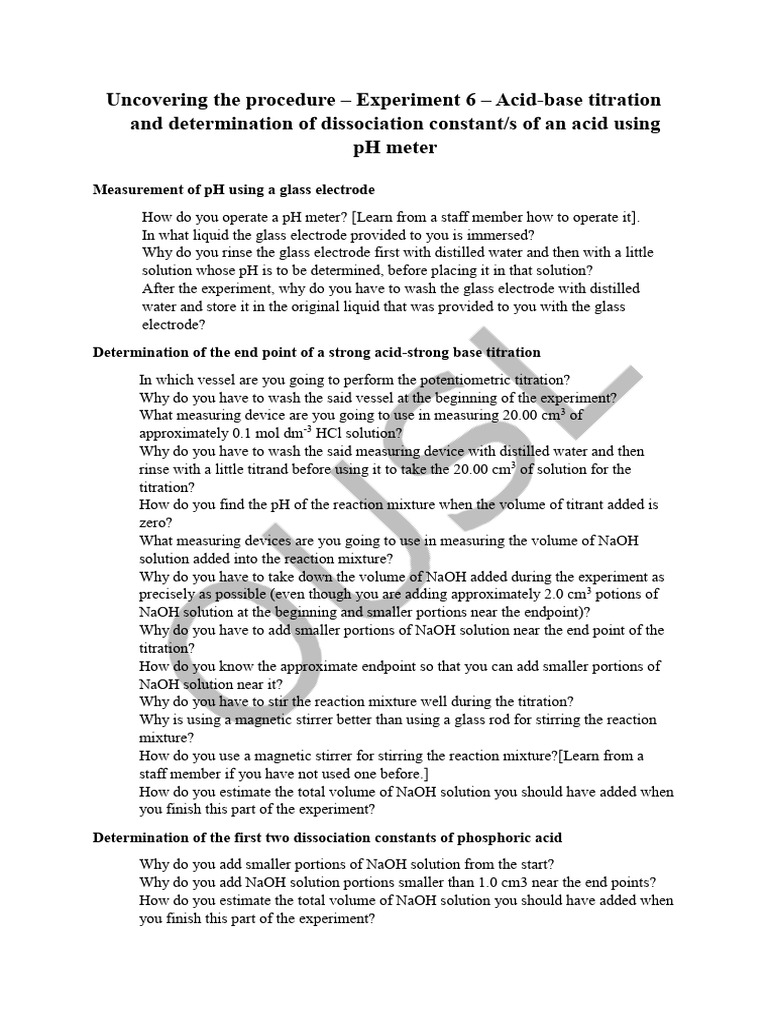 Acid-Base Titration and pH Measurement Guide | PDF | Titration | Chemistry