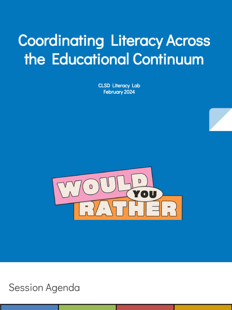 2.1 Coordinating Literacy Across The Educational Continuum | PDF ...
