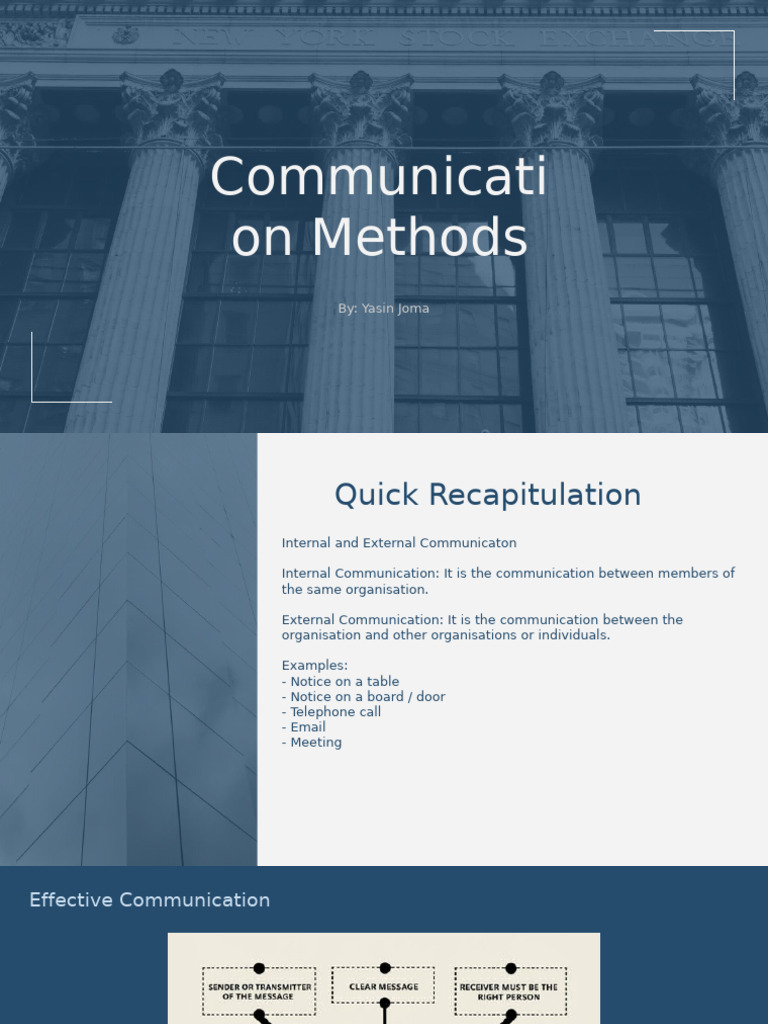 Communication Methods Presentation | PDF