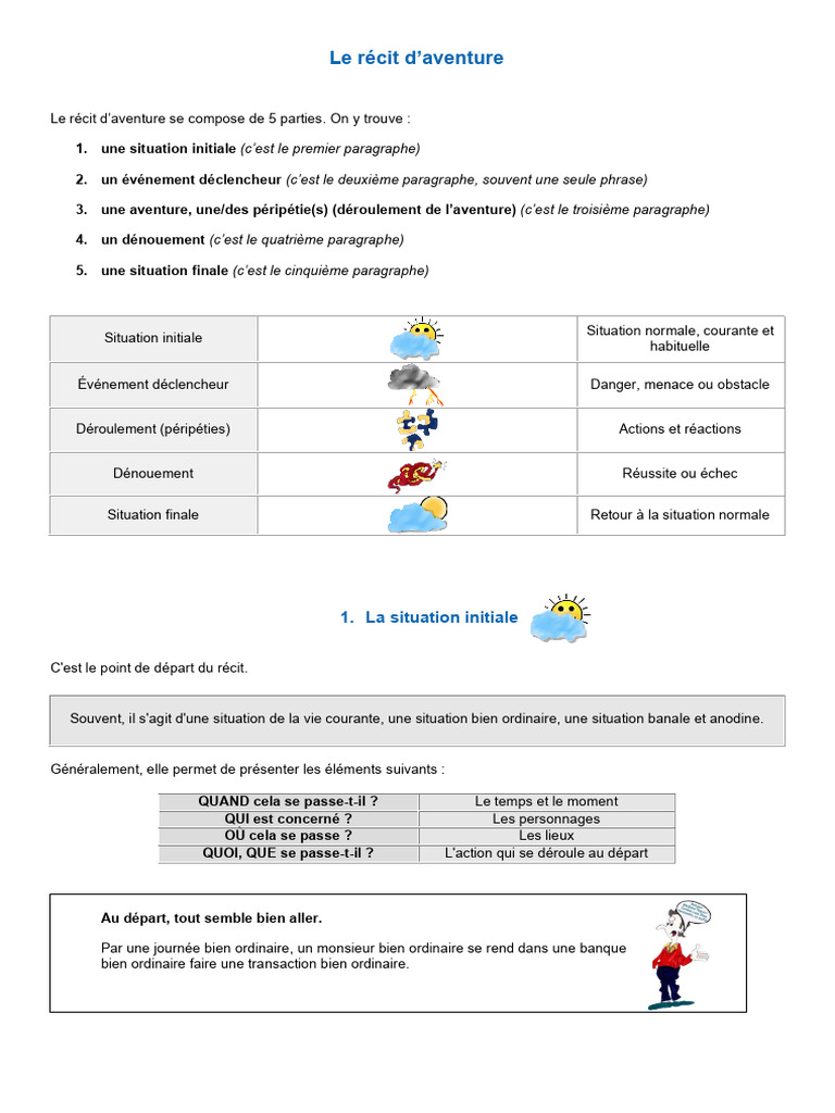 Structure d'un récit d'aventure | PDF