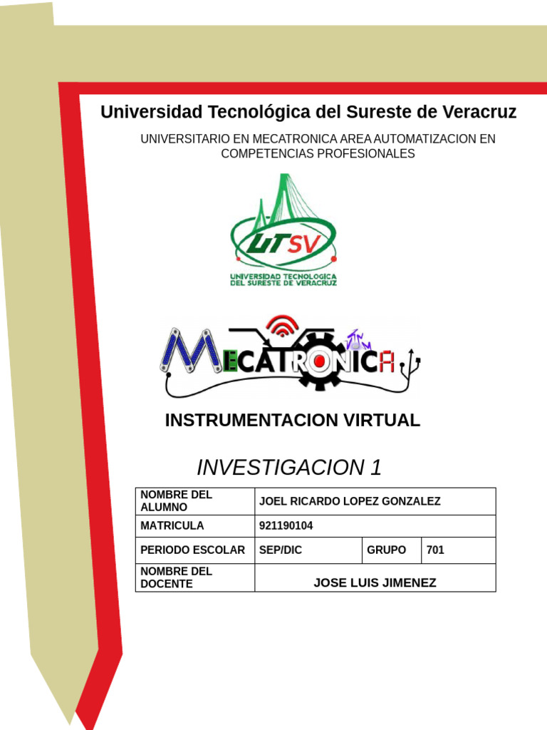 Instrumentación Virtual en Mecatrónica | PDF
