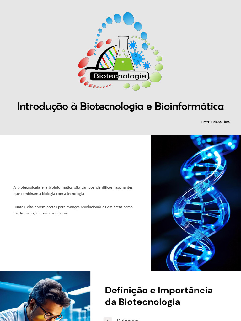 Aula - 1 - Introducao - A - Biotecnologia - e - Bioinformatica 2 | PDF | Biotecnologia ...