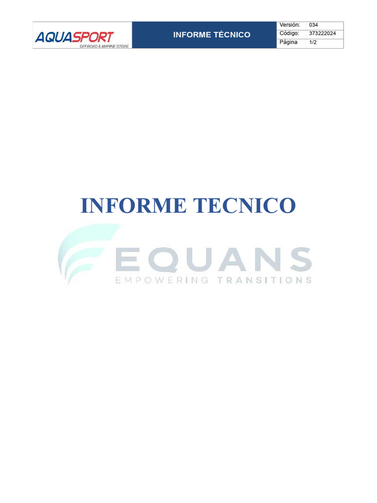 Informe Tecnico Moto Acuatica Equans-Ultimo 18-12-2024 | PDF