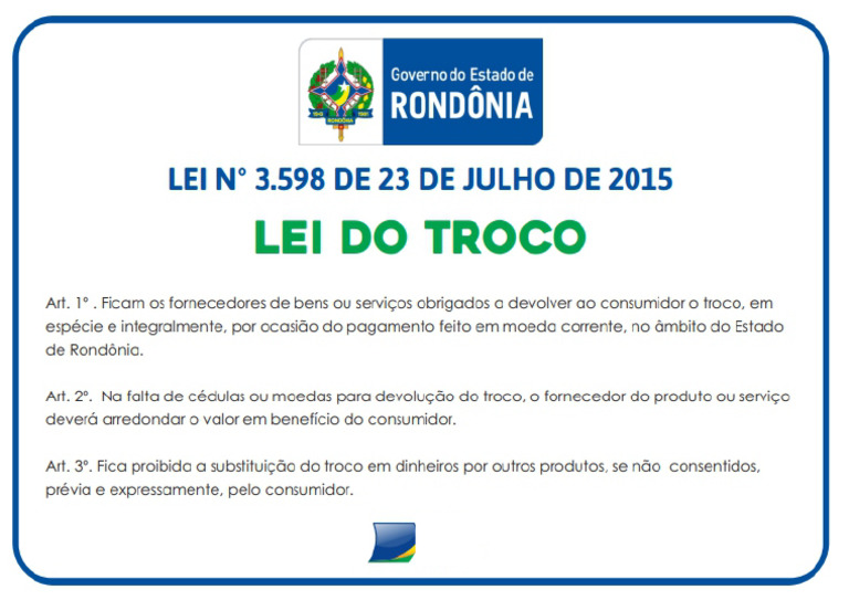 lei do troco_012527 | PDF