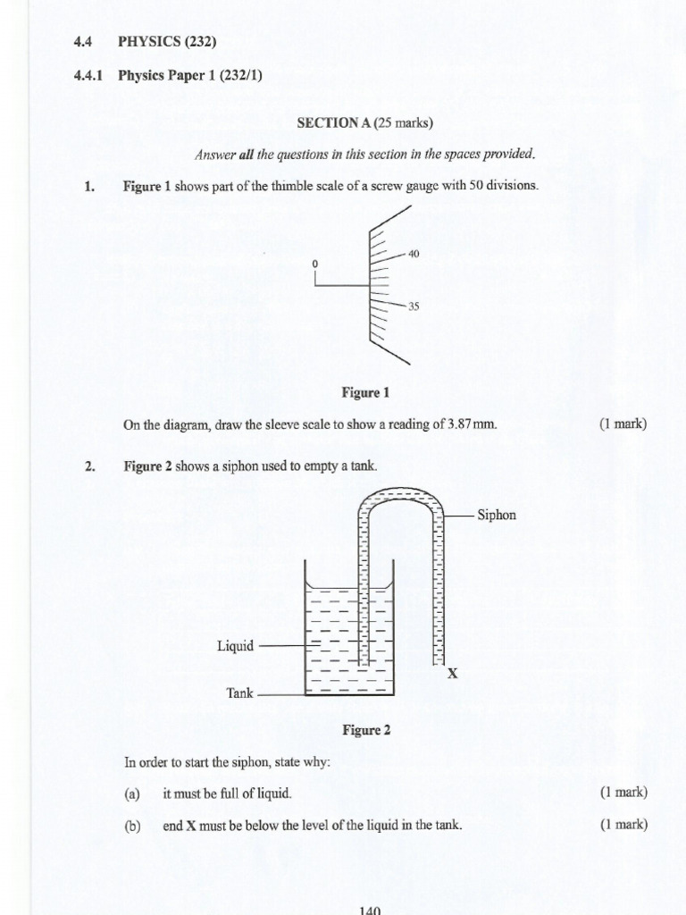 Kcse 2021 Physics Pp1 Pp2 Pp3 Questions | PDF