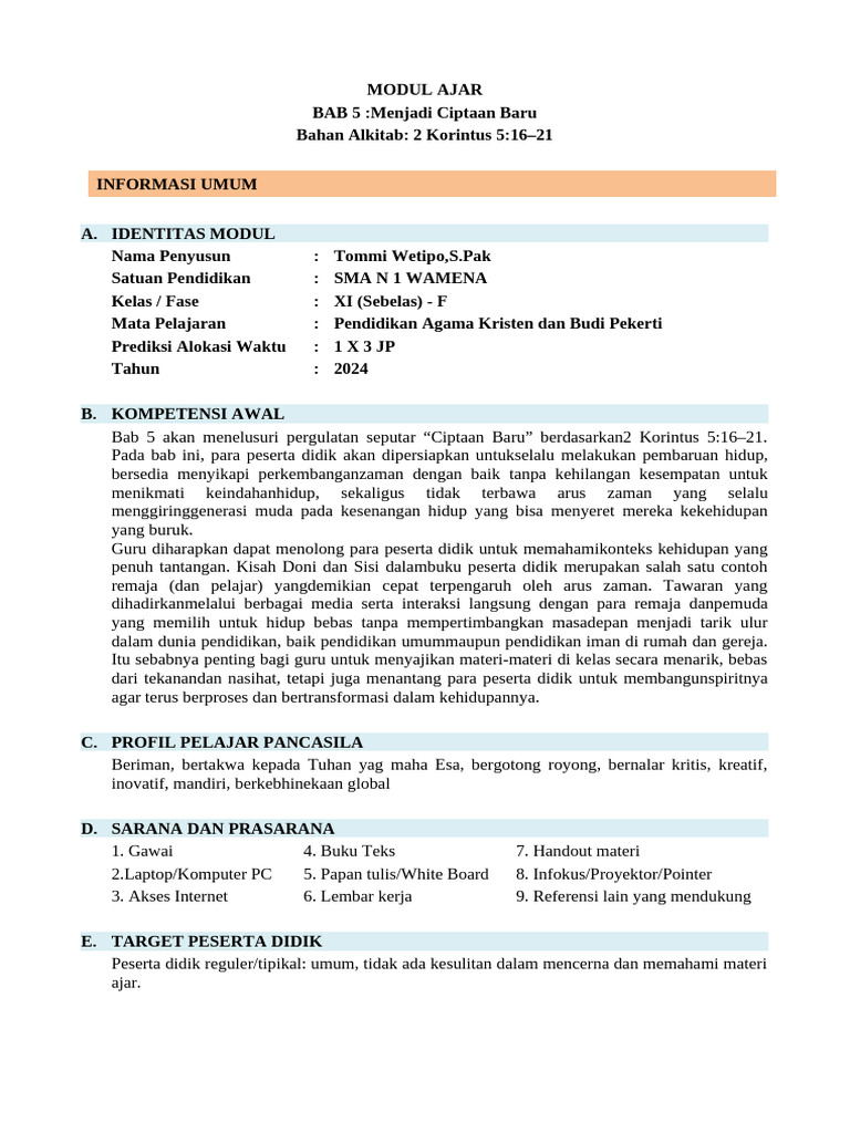 Modul Seri DIK Penciptaan Dan Kejatuhan PDK PDF | PDF