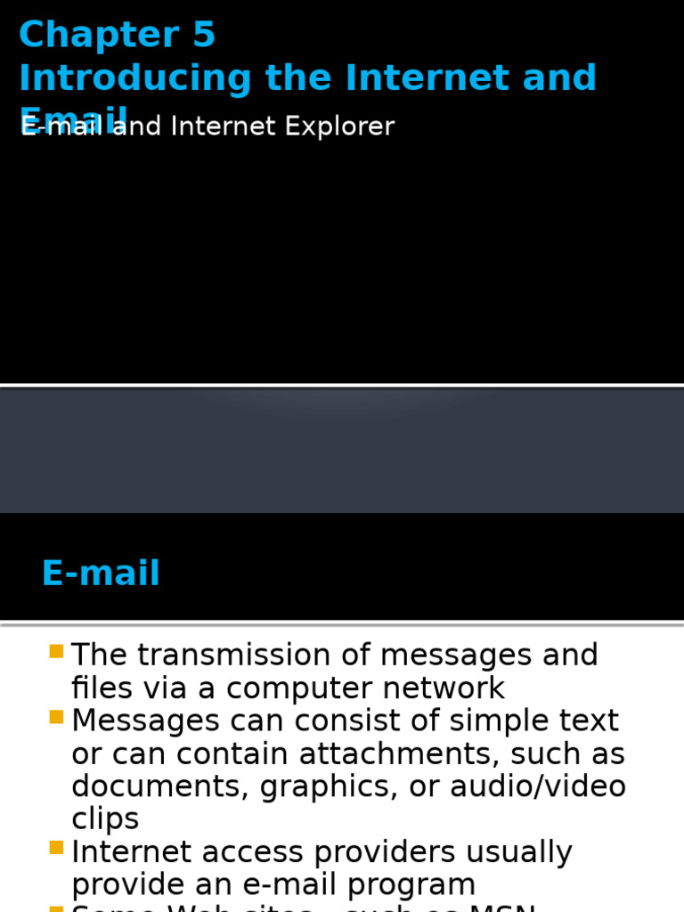 CIS 110 Chapter 5 Internet Ecplorer and E-Mail 01 | PDF | World Wide Web | Internet & Web