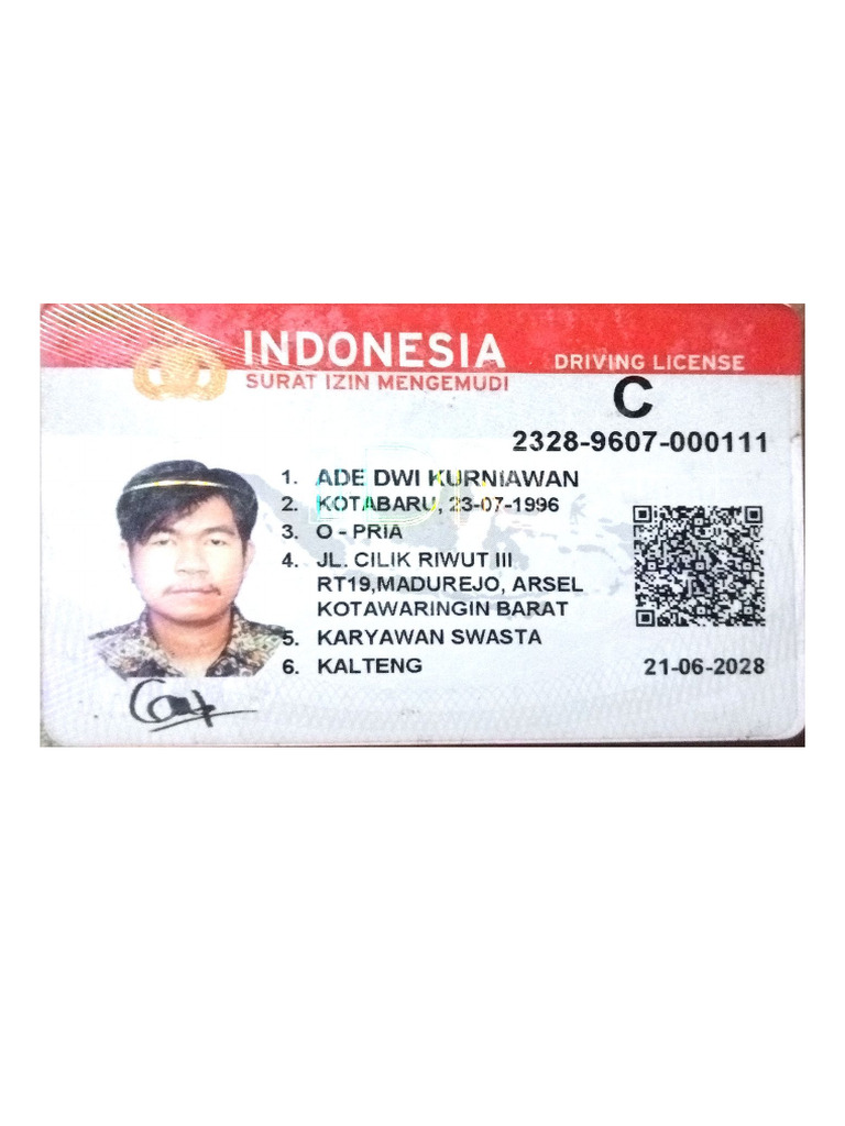 ADE DWI KURNIAWAN - SIM C | PDF