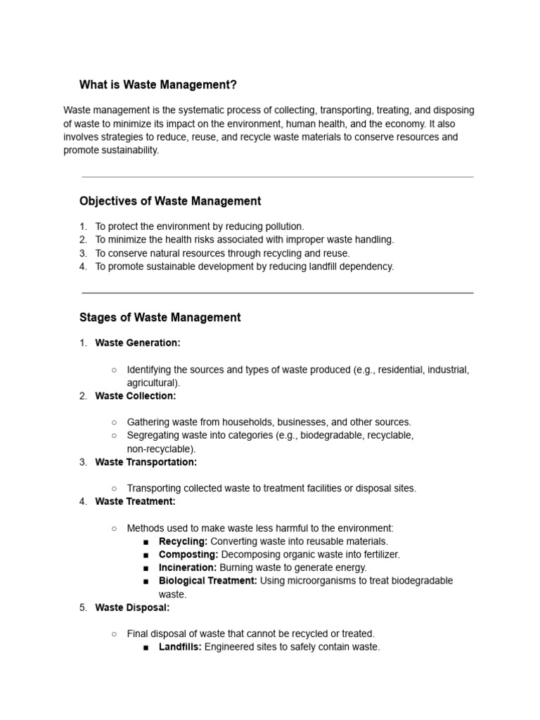 Waste Management | PDF | Waste Management | Waste