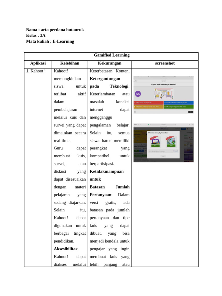 Tugas 1 E-Learning Arta | PDF