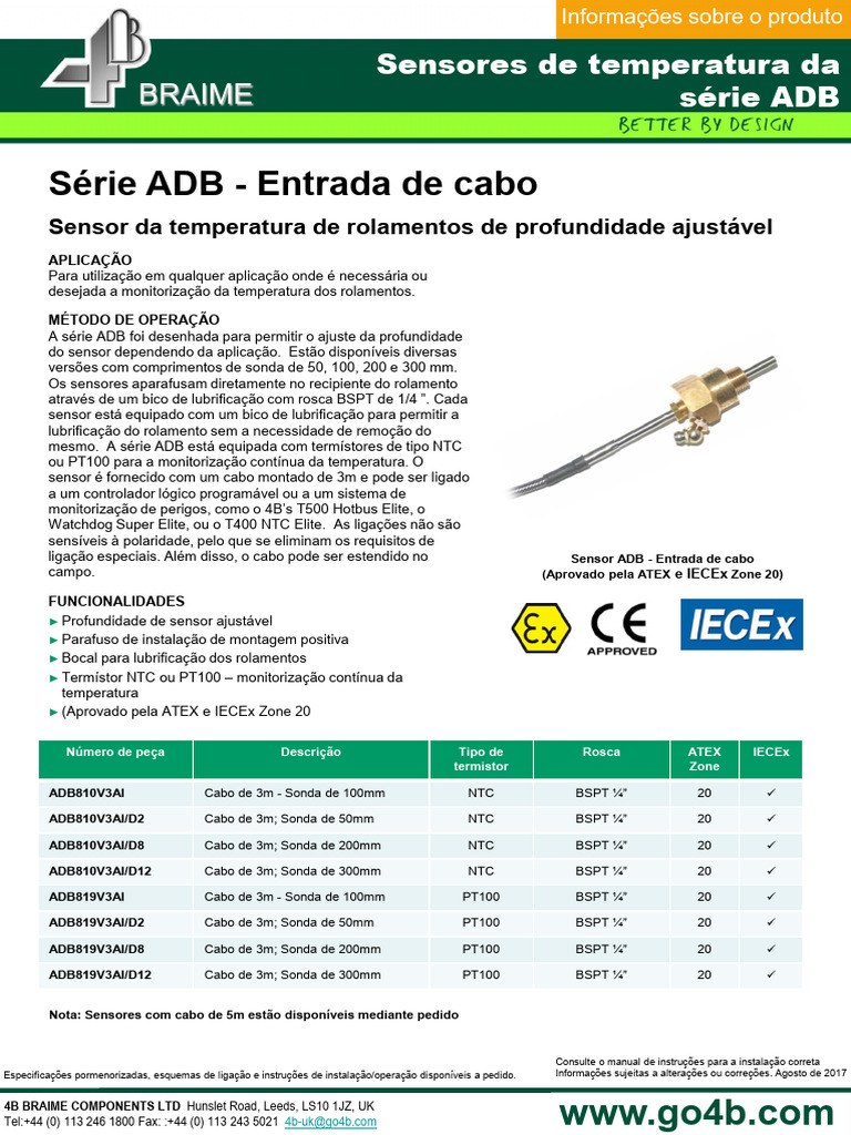 SENSOR DE TEMPERATUA 4B | PDF