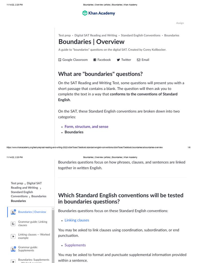 Boundaries in Standard English Conventions | PDF | Linguistics | Syntax