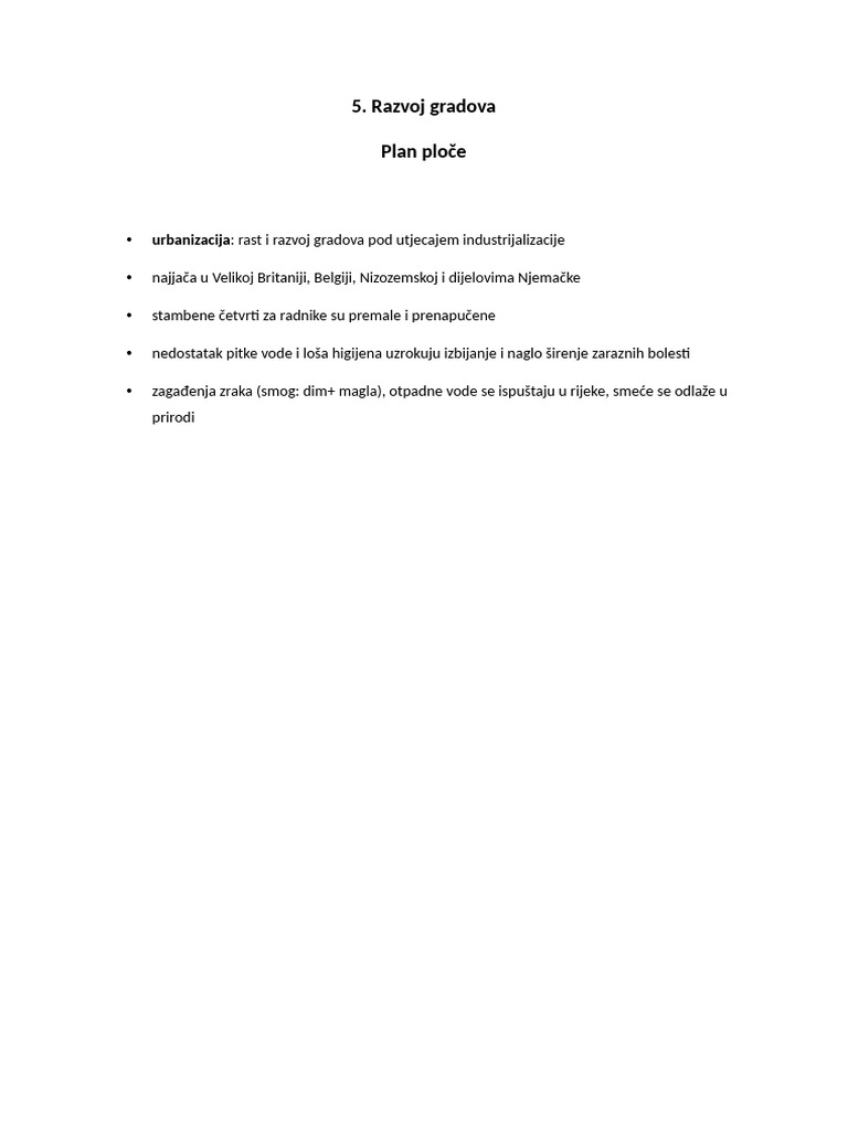 5. Razvoj Gradova Plan Ploče | PDF