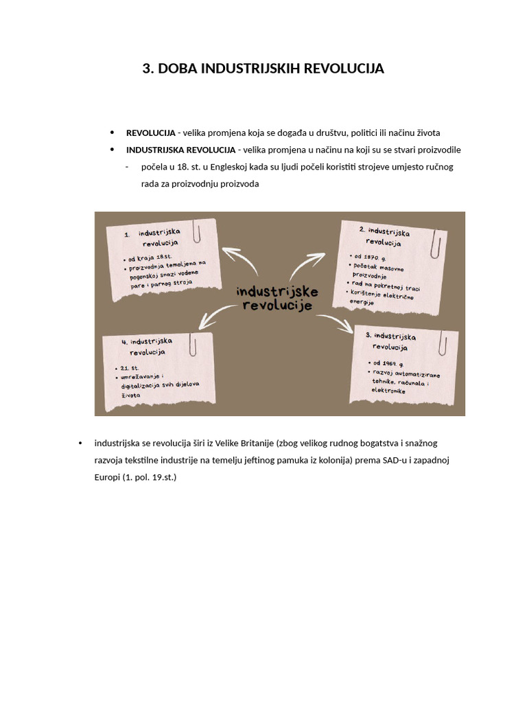 3.1. Industrijske revolucije Plan ploče (2) | PDF