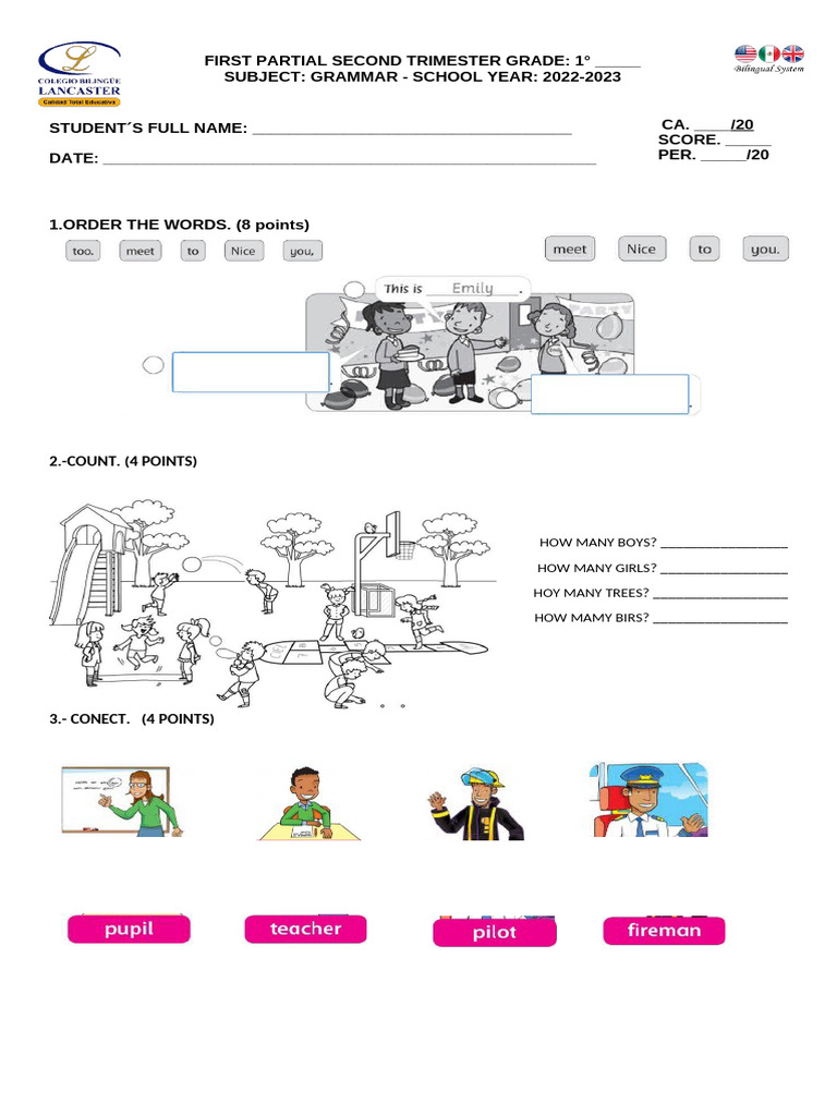 Grammar Exam 2023 | PDF