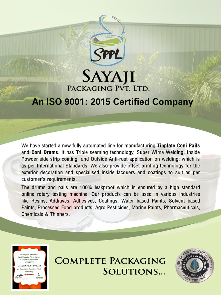 Sayaji - Packaging - Coni Pail-Conidrum - Brochure | PDF | Molecular ...