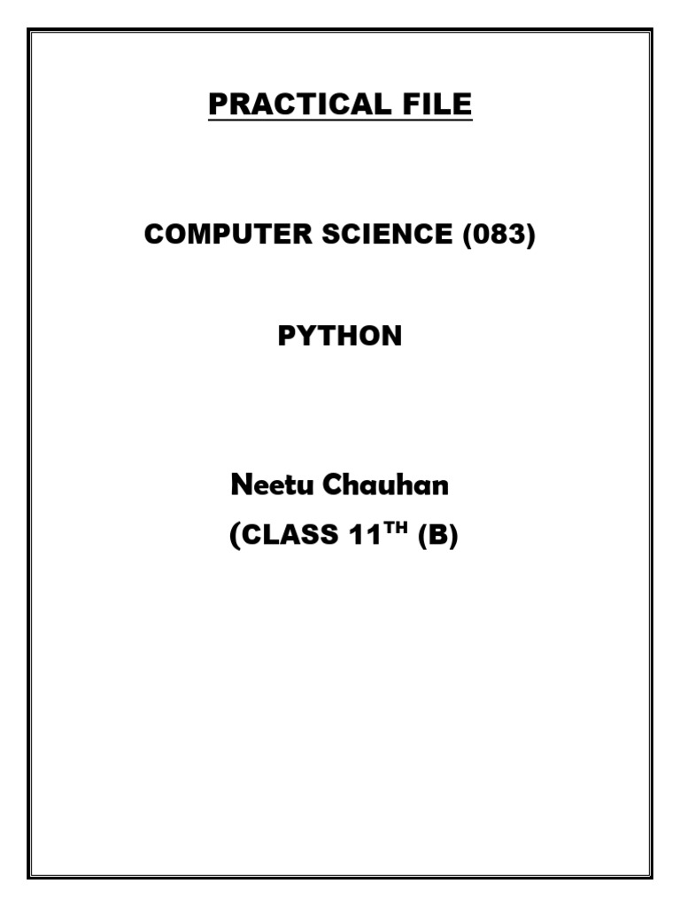 Computer Science of Vaibhav Sengar | PDF | Computer Program | Programming