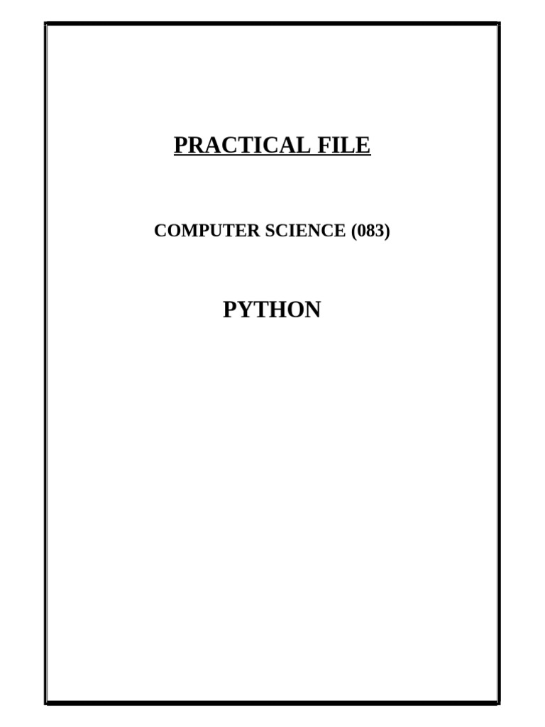 11th pratical file by adhayyan sir | PDF | Computer Program | Programming