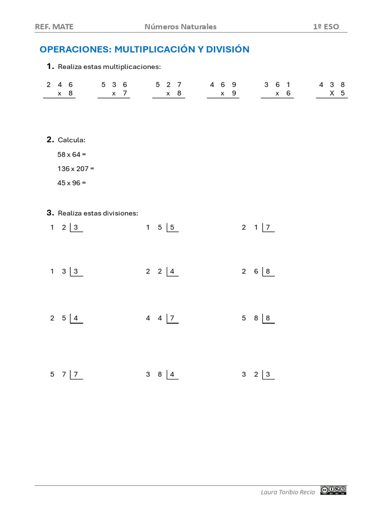Operaciones Básicas: Multiplicación y División | PDF
