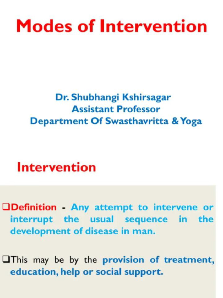 Modes of Intervention | PDF
