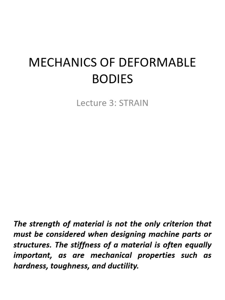 Strain Part 1 | PDF | Deformation (Engineering) | Yield (Engineering)
