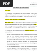 Adjournment Application Format | PDF