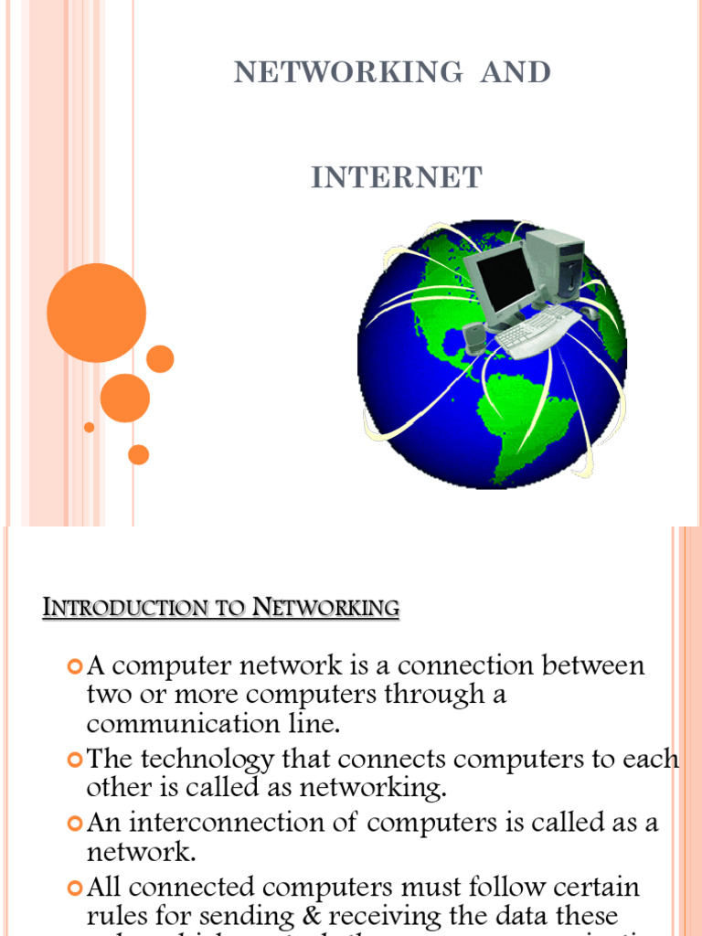 Introduction To Networking | PDF | Computer Network | World Wide Web