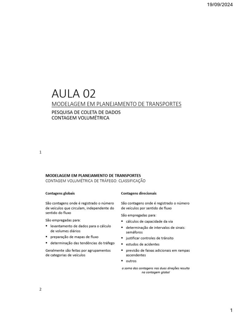 Aula02 (1) | PDF | Tráfego | Tempo