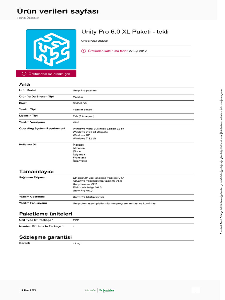 Schneider Electric - EcoStruxure-Control-Expert - UNYSPUEFUCD60 | PDF