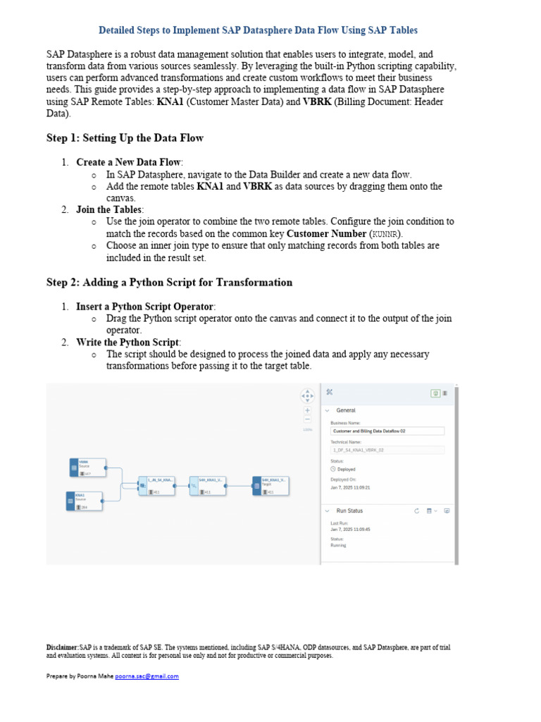 Datasphere Data Flow Best Practices With SAP Remote Tables | PDF ...