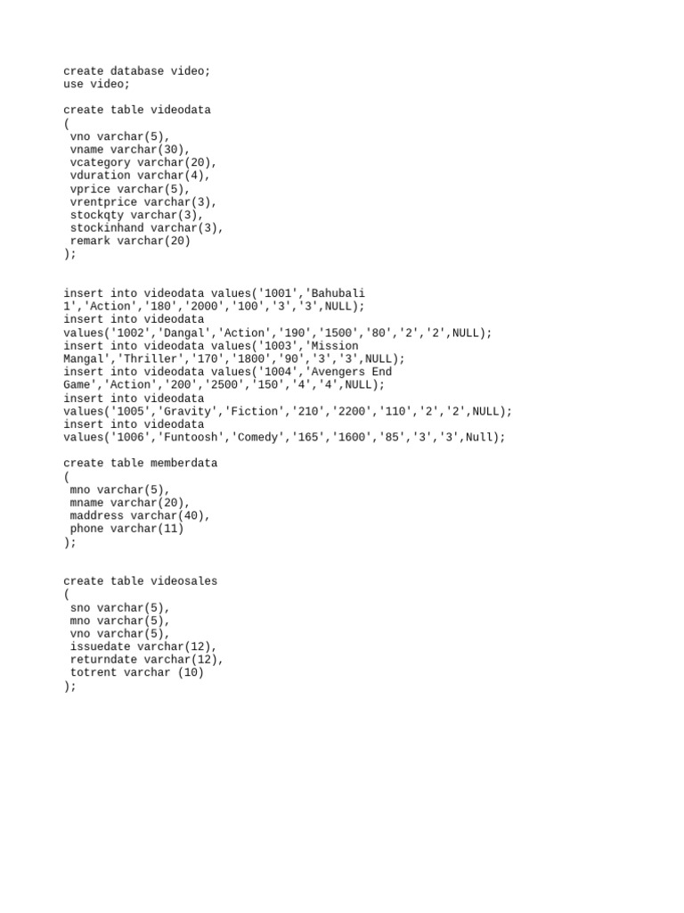 Video_Project_Database | PDF