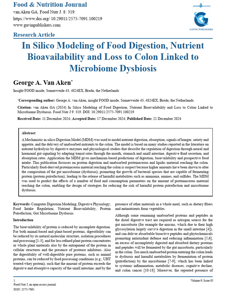 In-Silico-Modeling-of-Food-Digestion-Nutrient--Bioavailability-and-Loss ...
