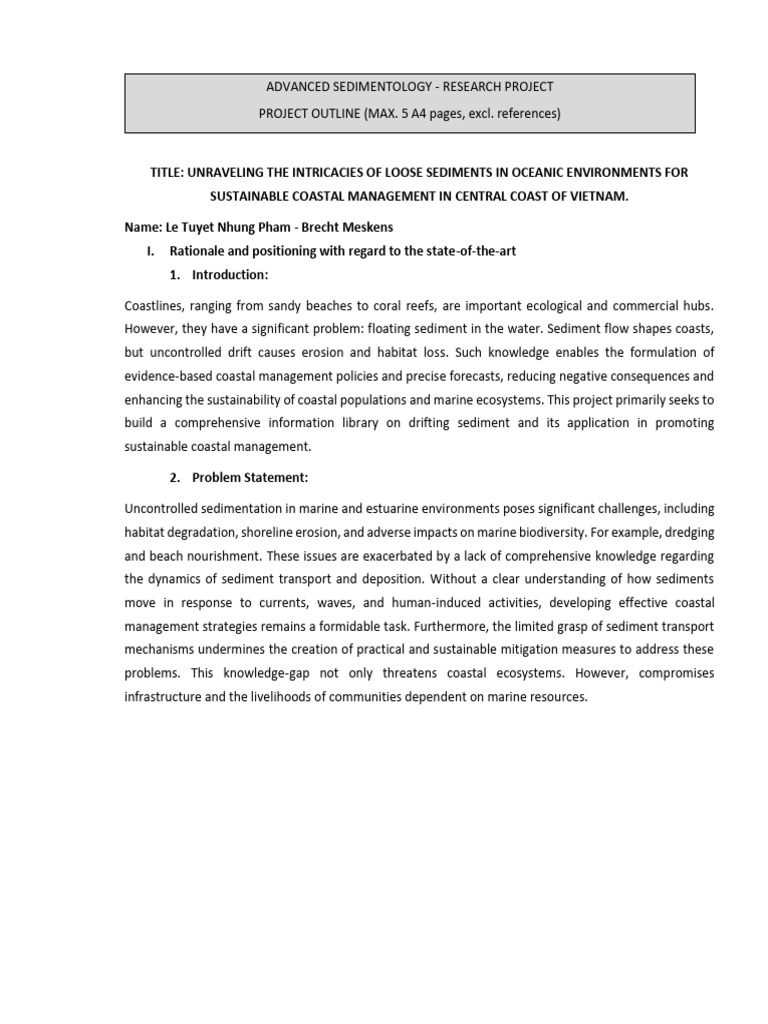 Assignment Proposal Nhung Brecht | PDF | Coast | Sediment