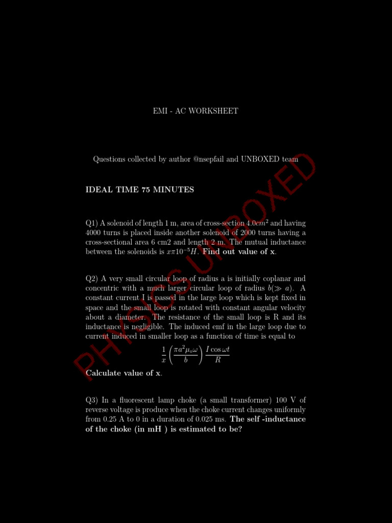 emi_worksheet (1) | PDF | Inductor | Inductance