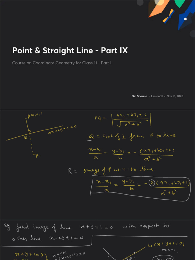 Point Straight Line Part IX With Anno | PDF
