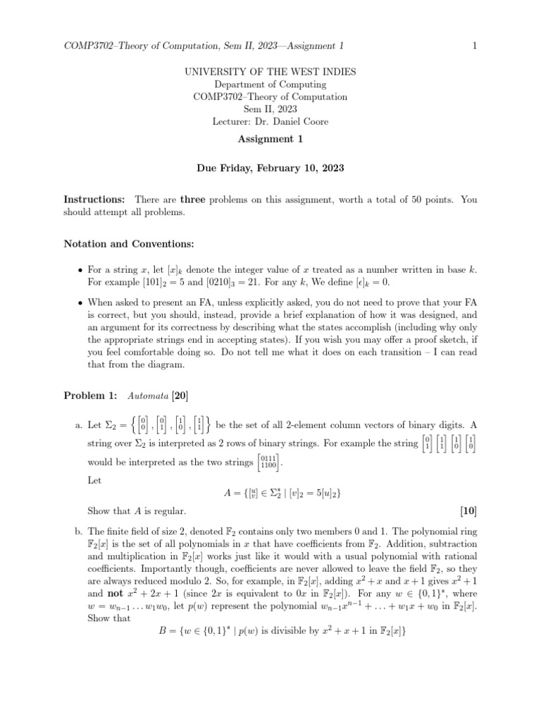 Comp3702 - ps1 | PDF | Field (Mathematics) | Regular Expression