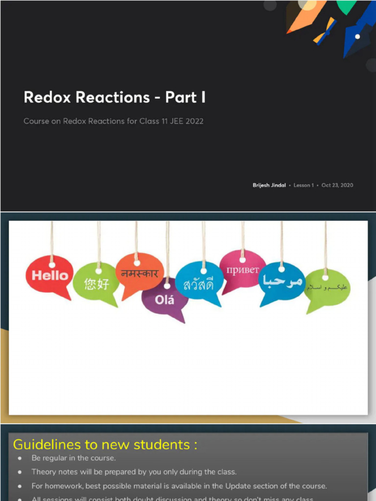Redox Reactions Part I With Anno (1) | PDF