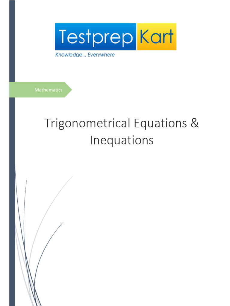 Trigonometric Equations Guide | PDF | Trigonometric Functions | Trigonometry