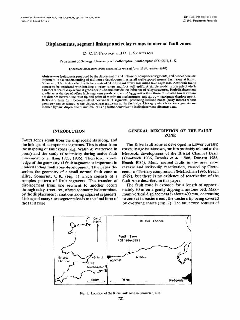 Displacements in Normal Fault Zones | PDF | Fault (Geology) | Fracture