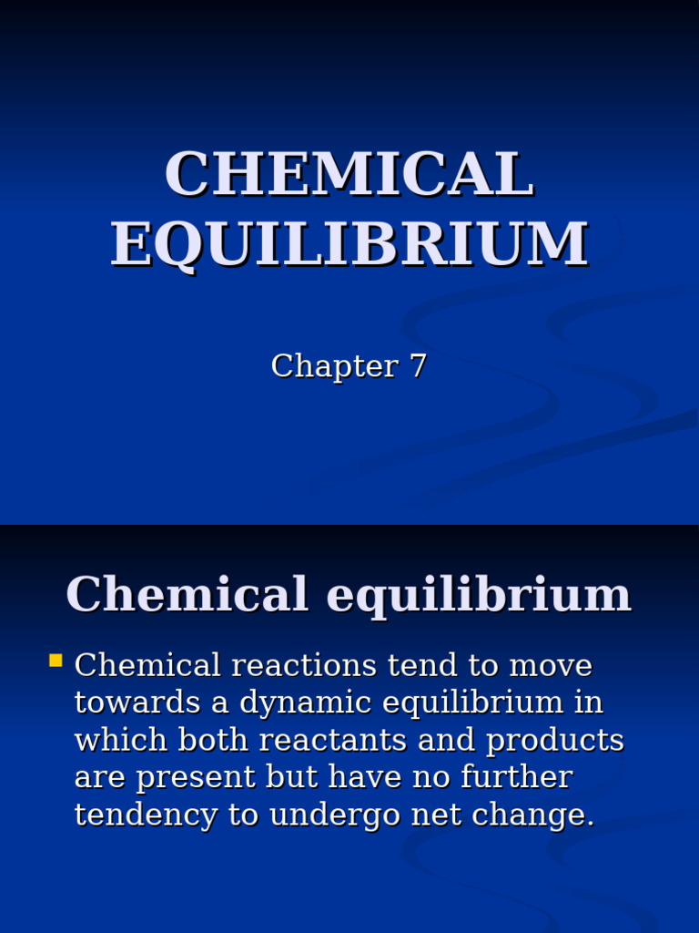 Chapter7 Chem Equilibrm Atkins | PDF | Chemical Equilibrium | Gibbs Free Energy