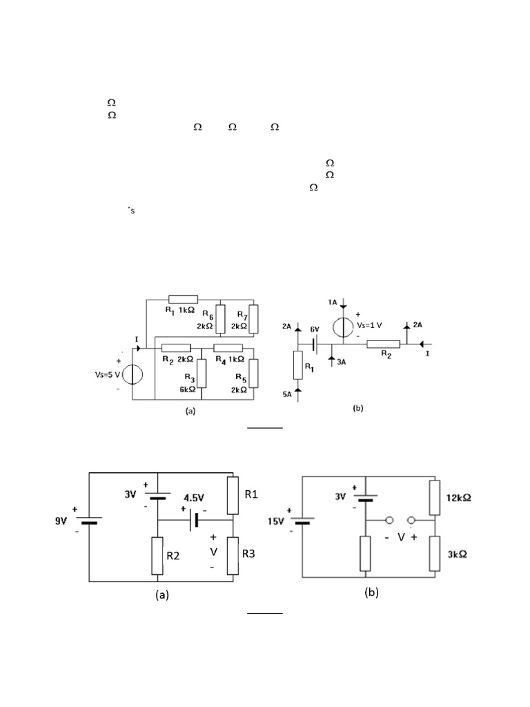 Tutorial 2(1) (1) | PDF | Electrical Network | Resistor