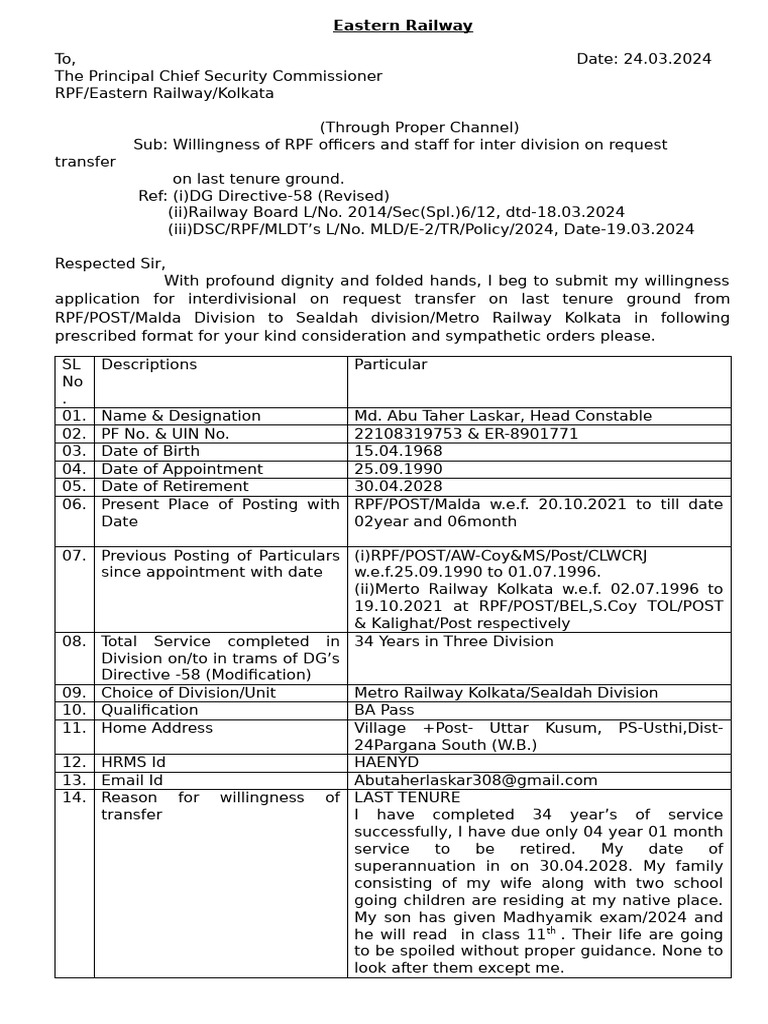 Willing Application | PDF